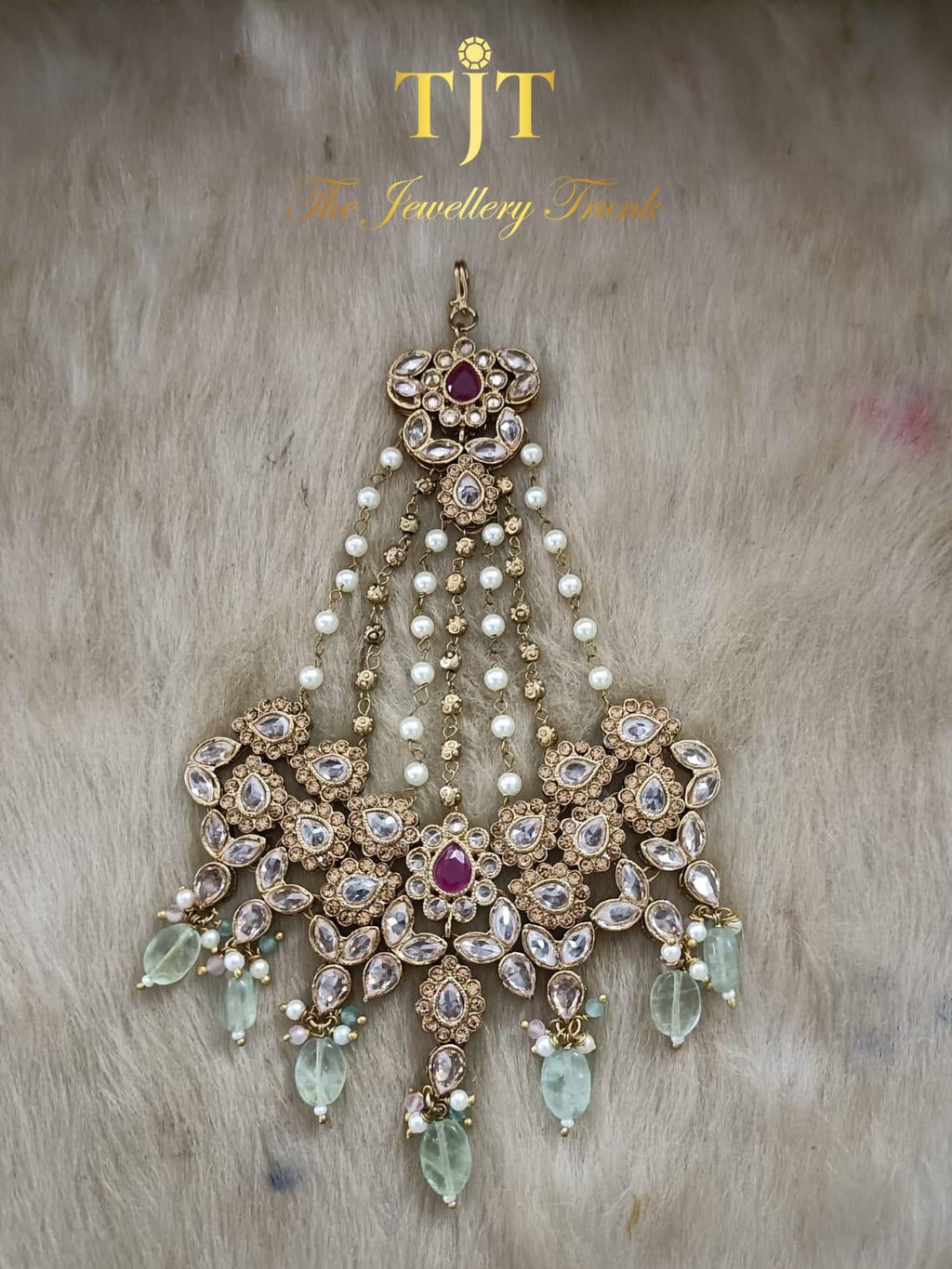 Kai - Ruby & Sage Green – TheJewelleryTrunk