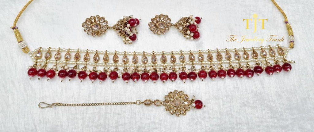 Naila Maroon – TheJewelleryTrunk